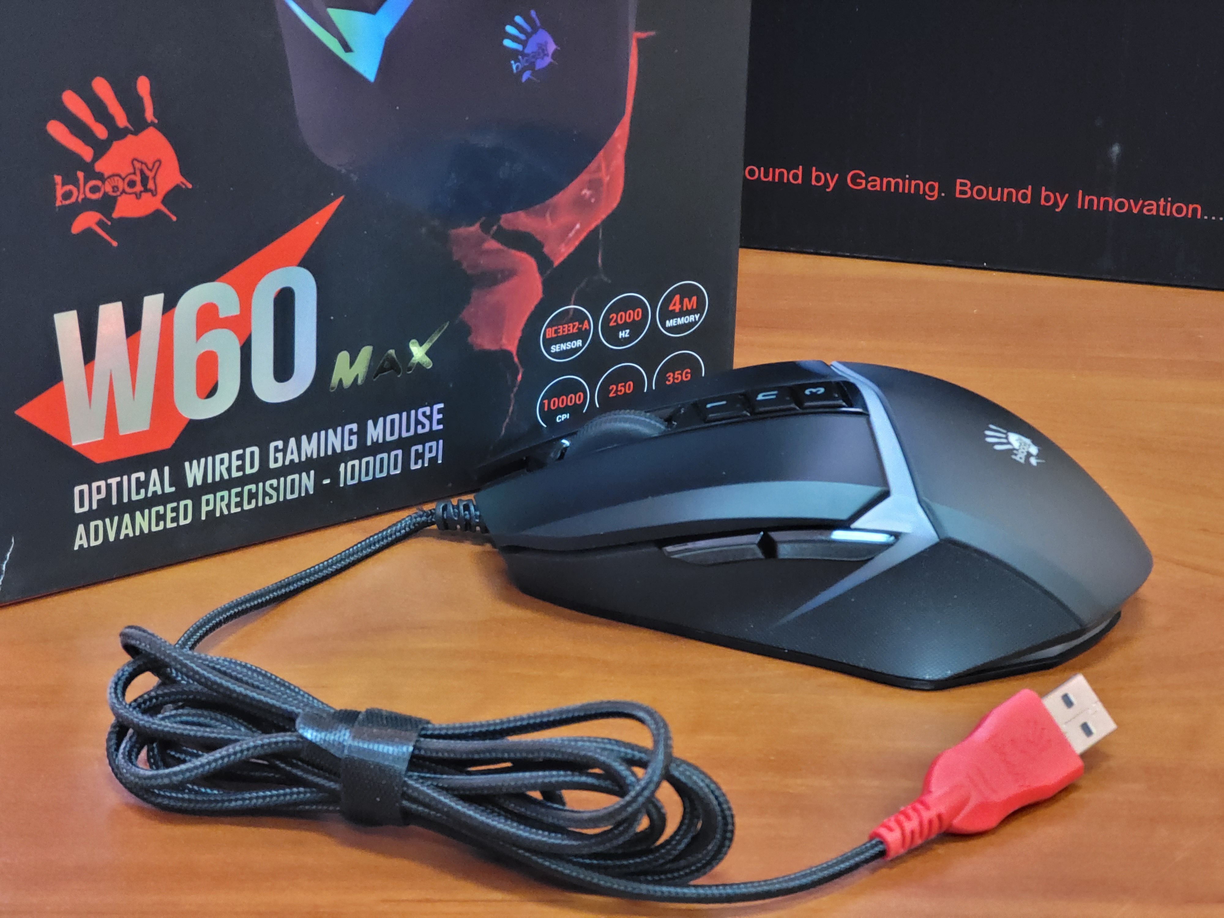 Обзор A4TECH W60. Проводная игровая мышь с чувствительным сенсором и RGB-подсветкой